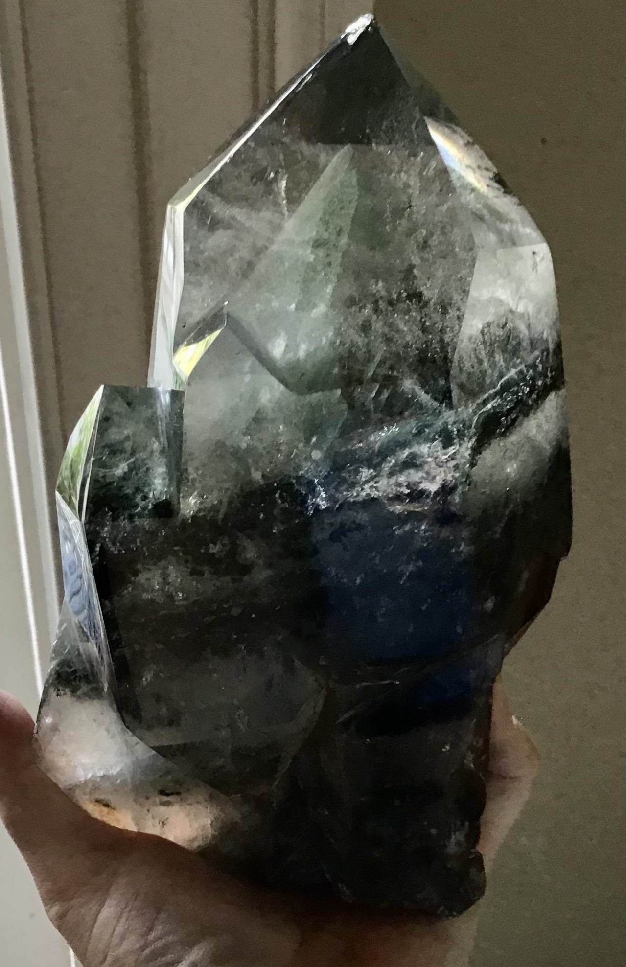 Clear Quartz Elestial Green Mountain Phantom Crystal | Sun of Atlantis