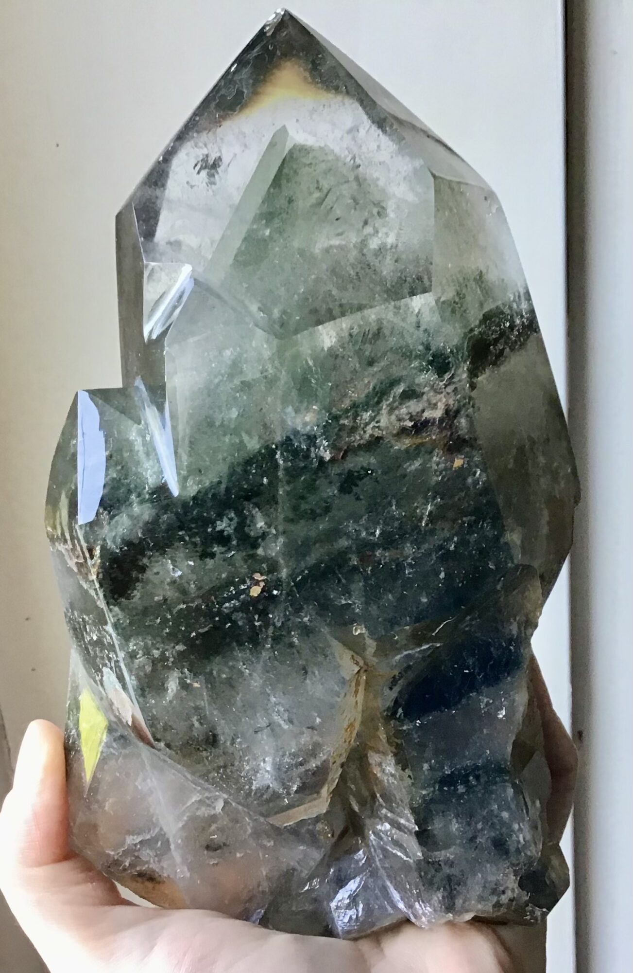 Clear Quartz Elestial Green Mountain Phantom Crystal | Sun of Atlantis